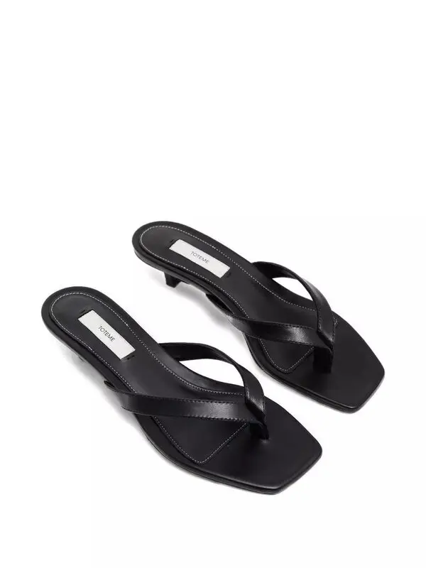 TOTEME Thong High-heeled Sandals - Black