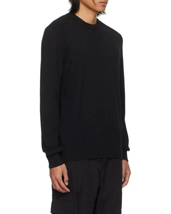 Hugo Boss Logo Embroidered Ribbed Jumper