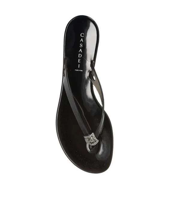 Casadei Jelly Crystal Embellished Flip Flops