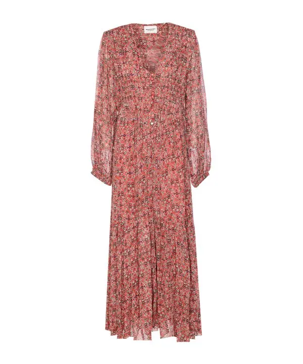 Isabel Marant Étoile Briane Floral Print V-neck Maxi Dress