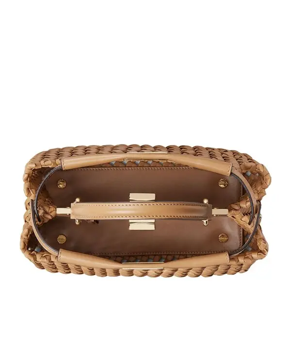 Fendi Woven Leather Top Handle Bag