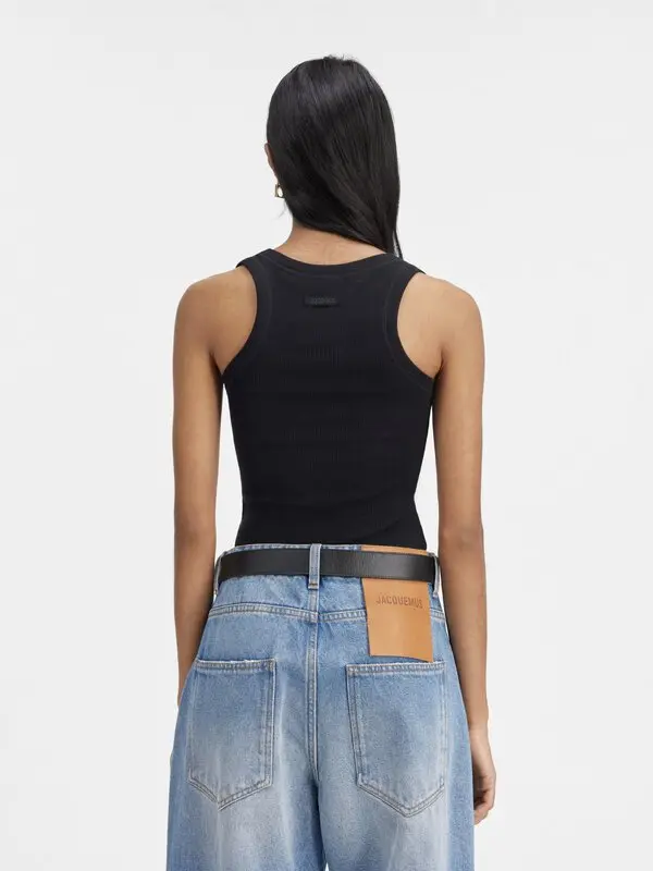 Jacquemus Ribbed Square Neck Tank Top