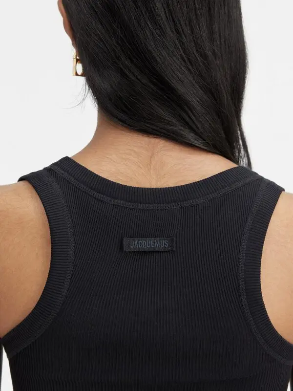 Jacquemus Ribbed Square Neck Tank Top