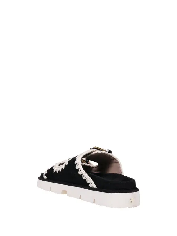 Mou Buckle Fastened Open-toe Sandals - Black