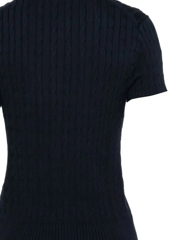 Polo Ralph Lauren Cable Knit Short Sleeve Polo Cardigan