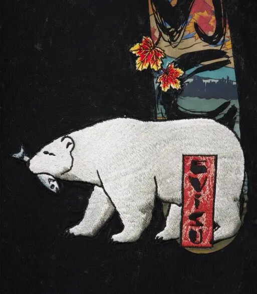 Moose Knuckles X Evisu Embroidered-detail T-shirt