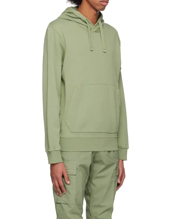 Stone Island Logo-patch Hoodie - Sage
