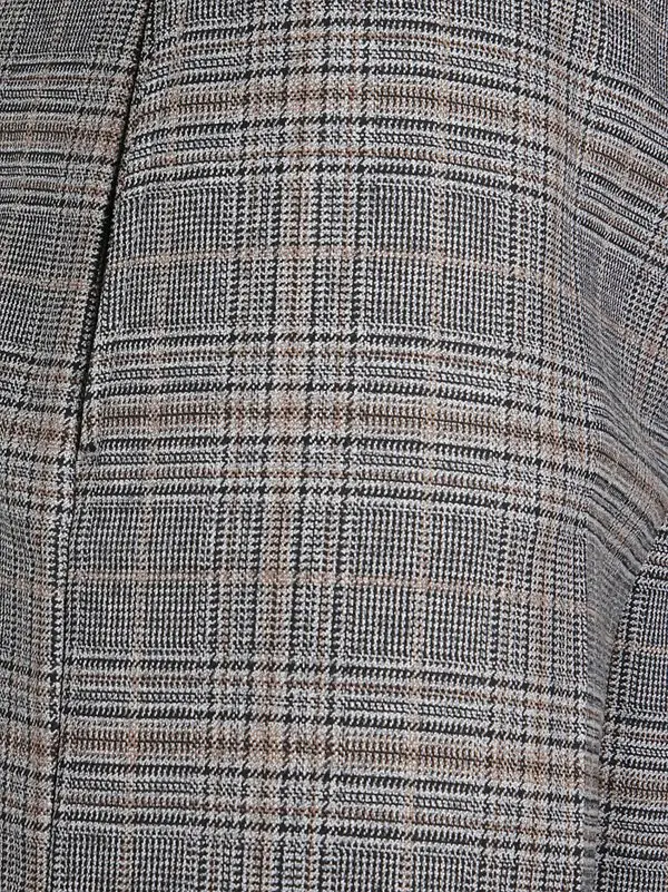 True Royal Checked Wide-leg Trousers