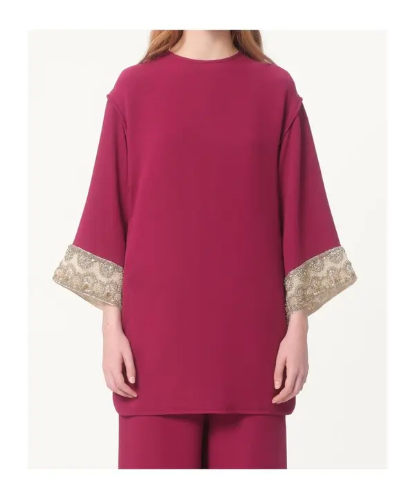 Valentino Garavani Embellished Crewneck Blouse