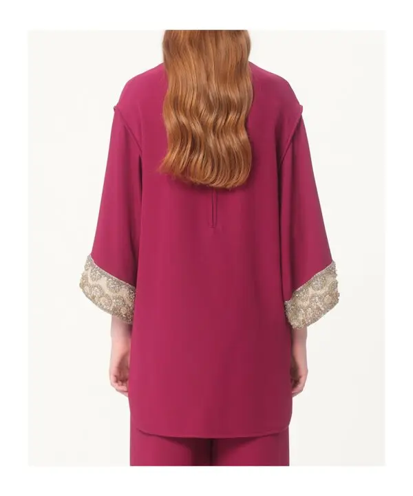 Valentino Garavani Embellished Crewneck Blouse