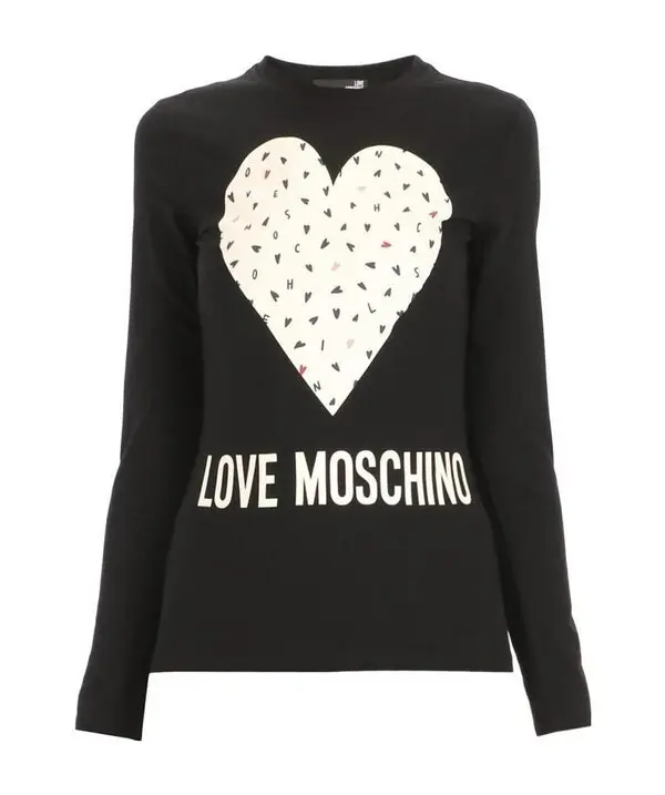Moschino Long-sleeved T-shirt With Heart Graphic
