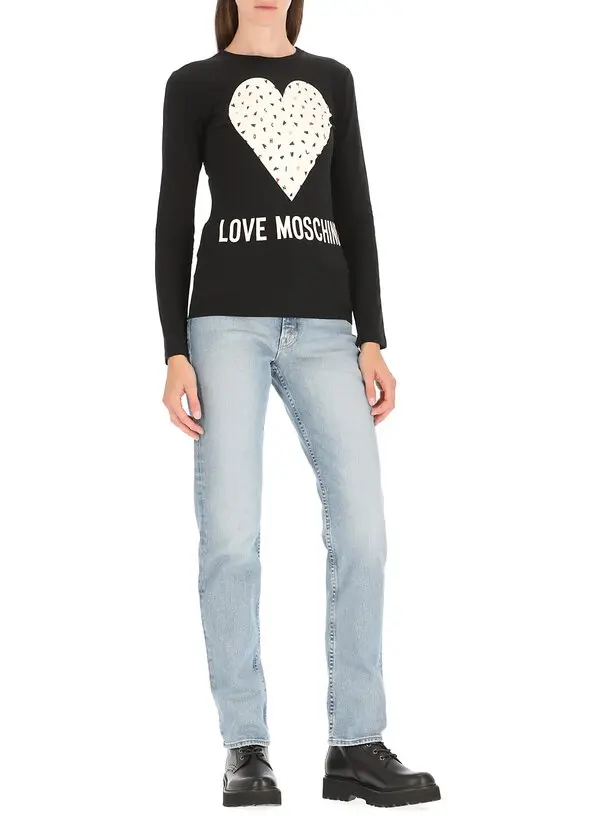 Moschino Long-sleeved T-shirt With Heart Graphic