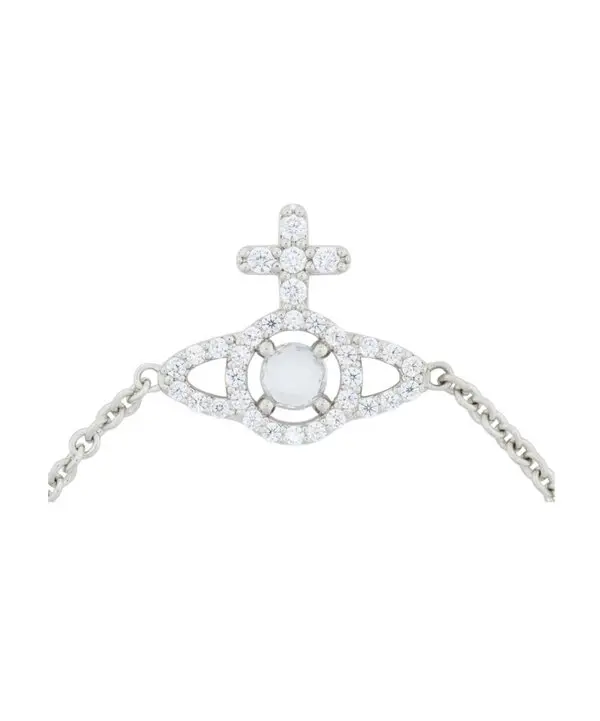 VIVIENNE WESTWOOD Olympia Orb Embellished Bracelet With Saturn Motif - Gray