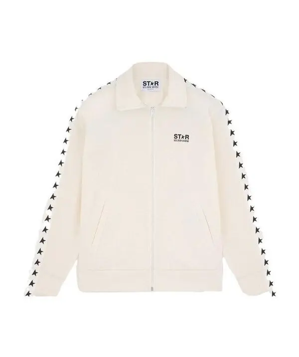 GOLDEN GOOSE Star Tape Zip Up Jacket - White