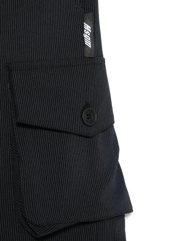 MSGM Pinstriped Cargo Shorts