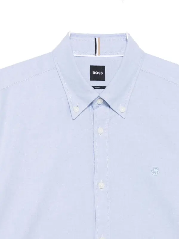 Hugo Boss Logo-embroidered Cotton Shirt