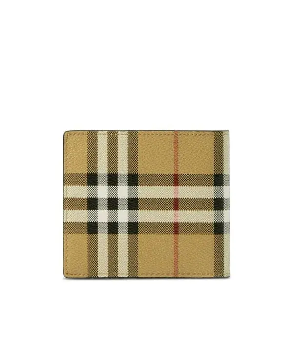 Burberry Checked Bi-fold Wallet - Green
