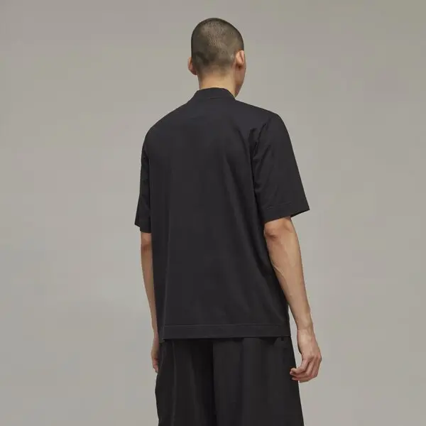 Y3 Zip-up Logo-print T-shirt