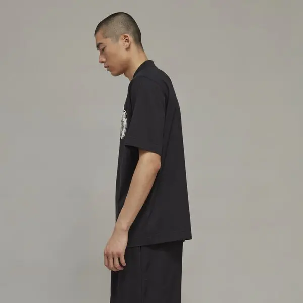 Y3 Zip-up Logo-print T-shirt