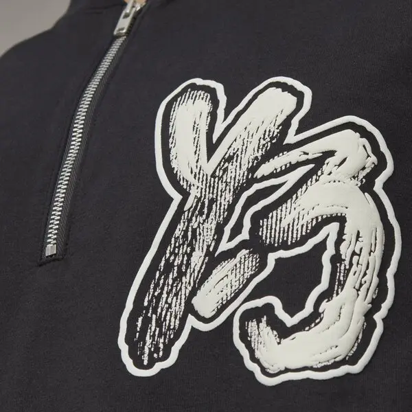 Y3 Zip-up Logo-print T-shirt