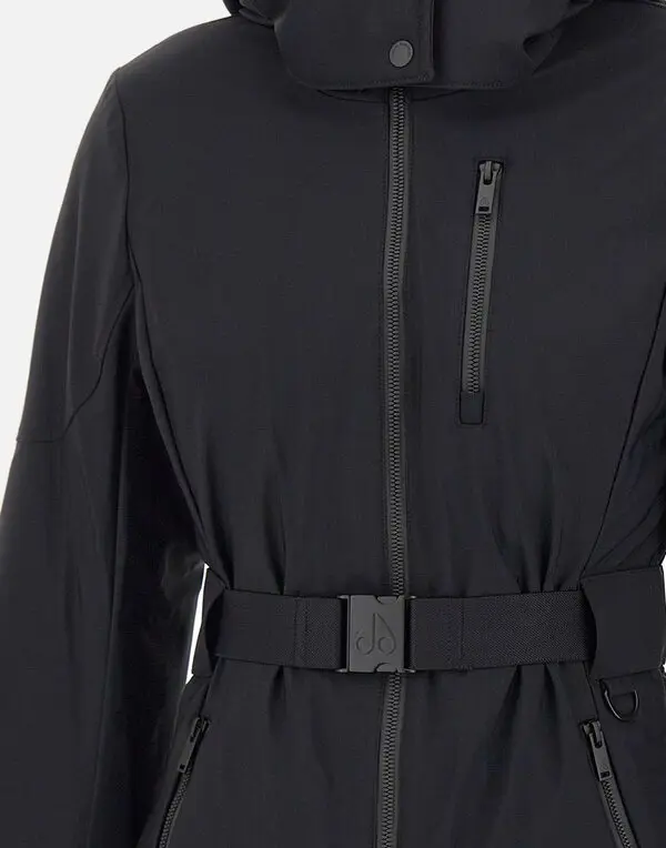 Moose Knuckles Belted Hooded Jacket