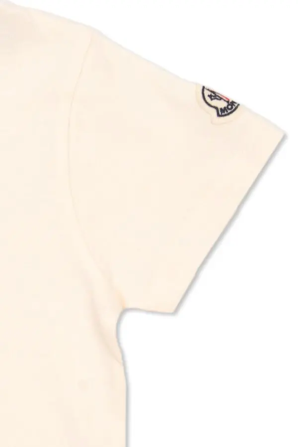 Moncler Logo Print Sequin Embellished Cotton T-shirt