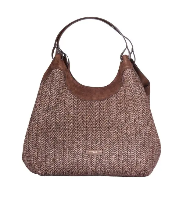 GIANNI CHIARINI Patterned Leather Shoulder Bag