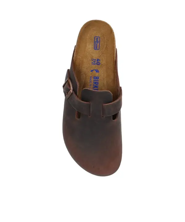BIRKENSTOCK Boston Soft Footbed Mules - Brown