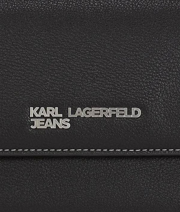 Karl Lagerfeld Logo-plaque Contrast-stitch Shoulder Bag
