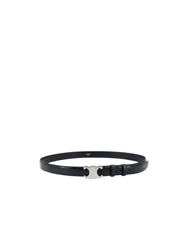 Celine Medium Triomphe Belt - Black