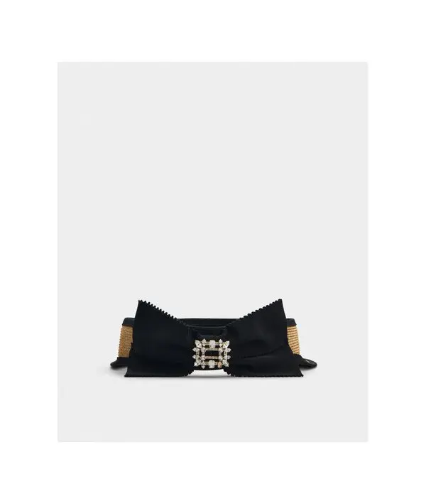 ROGER VIVIER Broche Vivier Buckle Visor In Straw