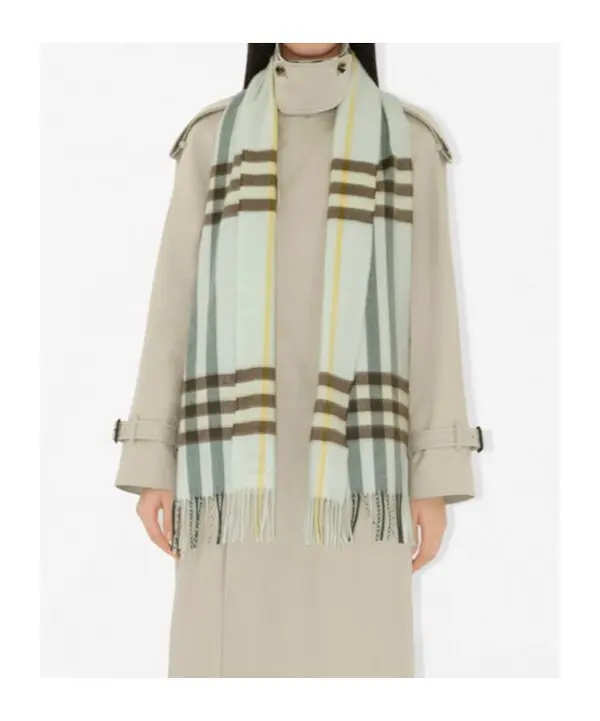 Burberry Checked Fringed-edge Scarf