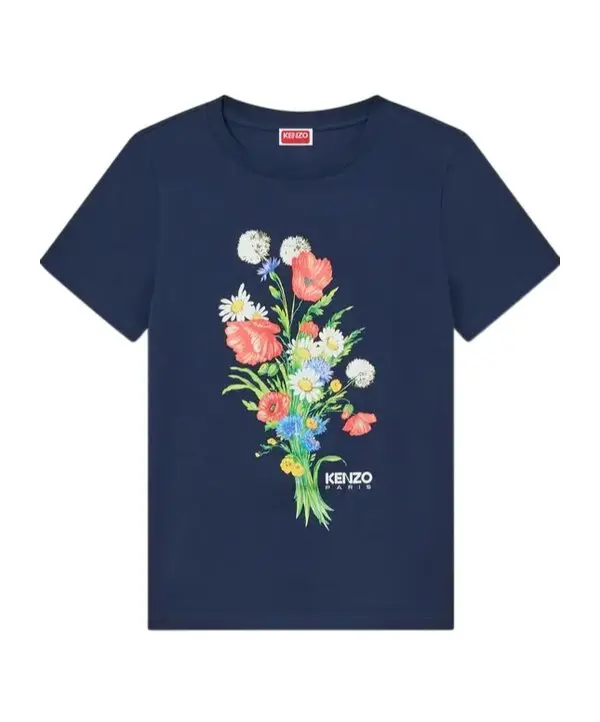 Kenzo Archive Bouquet' T-shirt In Cotton
