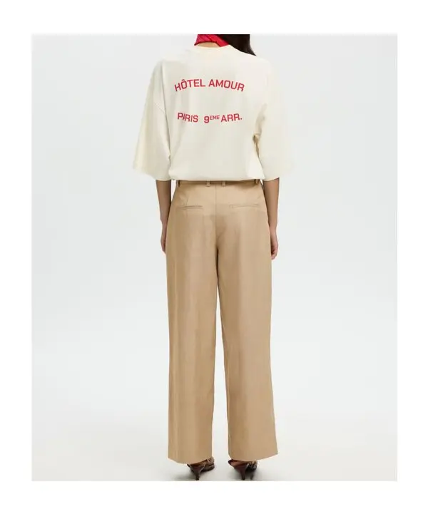SELECTED High Waist Wide-leg Trousers