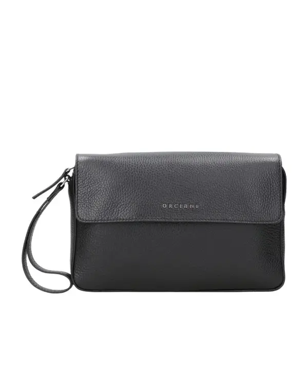 ORTIGNI Clutch With Logo - Black
