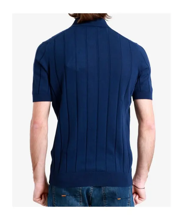 GRAN SASSO Ribbed-knit Button-up Shirt