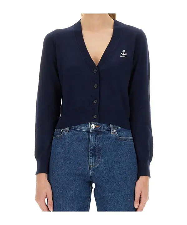 A.p.c. Josephine Anchor-embellished Cardigan