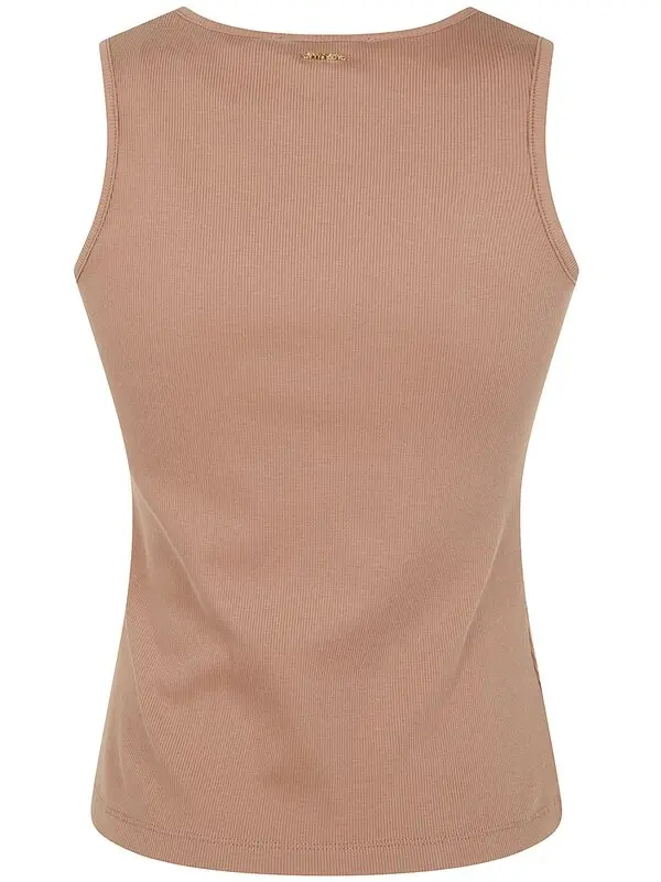 TWINSET Ribbed Embroidered Tank Top