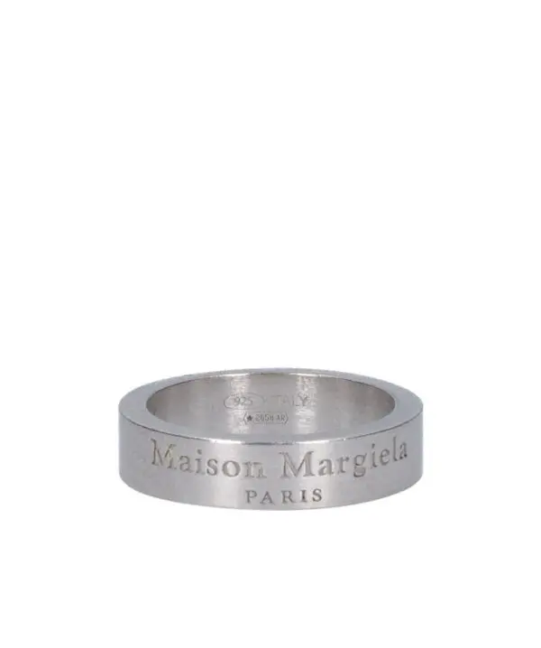 MAISON MARGIELA Engraved Logo Ring - Silver