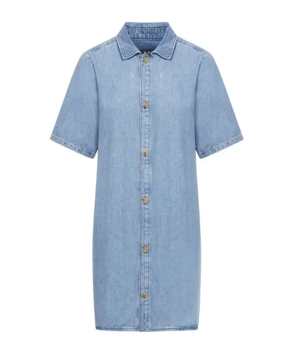 A.p.c. Classic Collar Denim Mini Dress