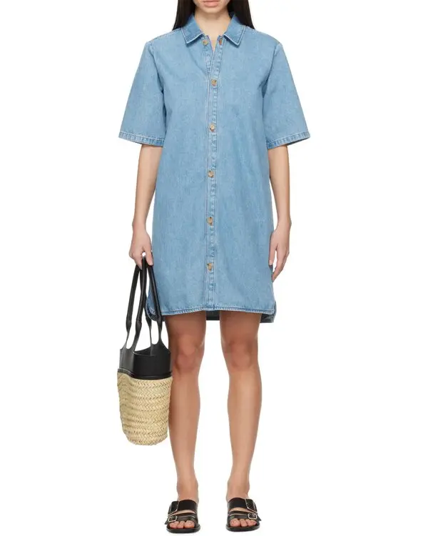 A.p.c. Classic Collar Denim Mini Dress