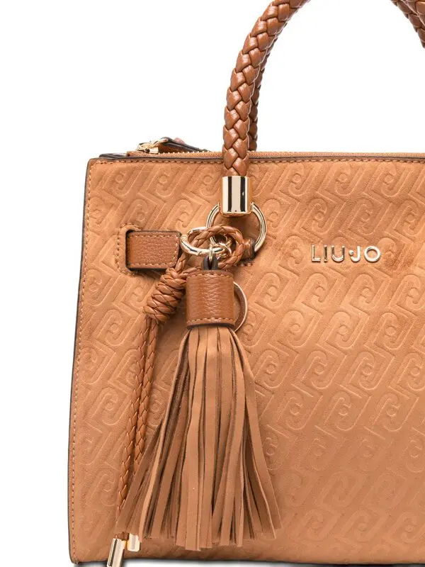 Liu Jo Small Braided-handle Zipped Tote Bag
