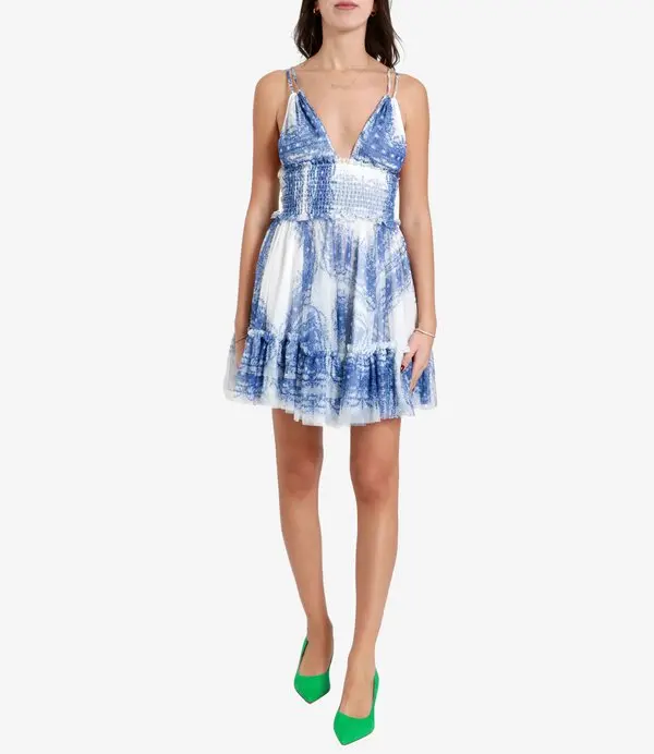 Philosophy Di Lorenzo Serafini Abstract Pattern Mini Dress