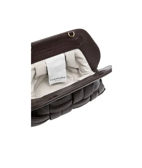 THEMOIRE Tia Woven Leather Clutch Bag