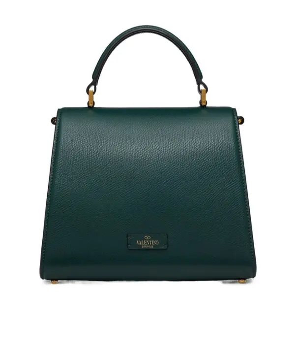 Valentino Garavani Vsling Small Grainy Calfskin Handbag With Logo Detail