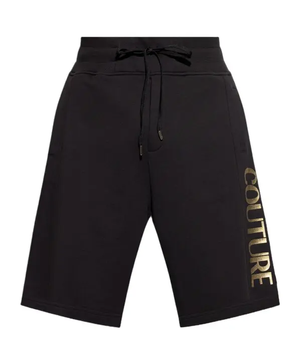 Versace Logo Print Drawstring Shorts