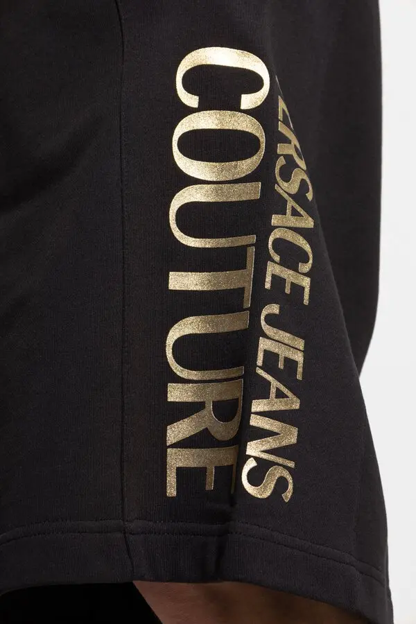 Versace Logo Print Drawstring Shorts