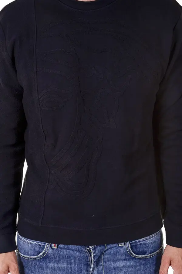 Versace Logo Print Crew Neck Sweater