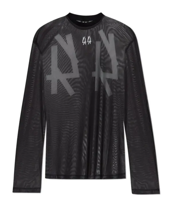 44 LABEL GROUP Logo-print Mesh T-shirt