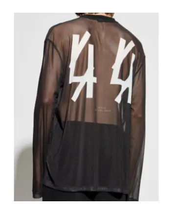 44 LABEL GROUP Logo-print Mesh T-shirt
